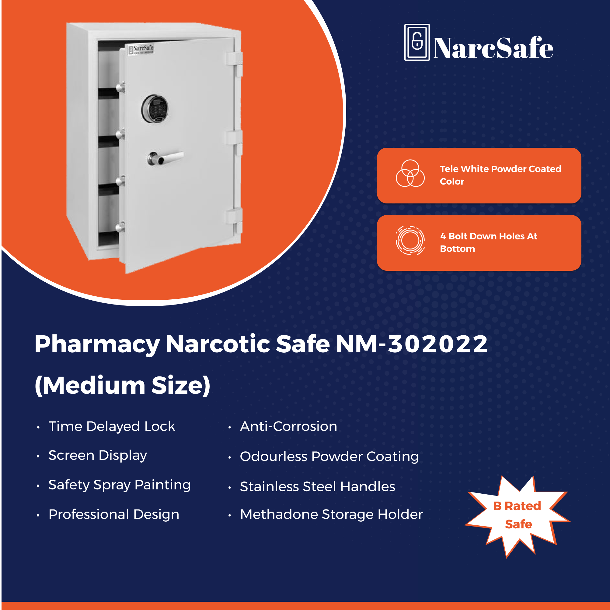 Pharmacy Narcotic Safe NM-302022 (Medium Size) – Narcsafe